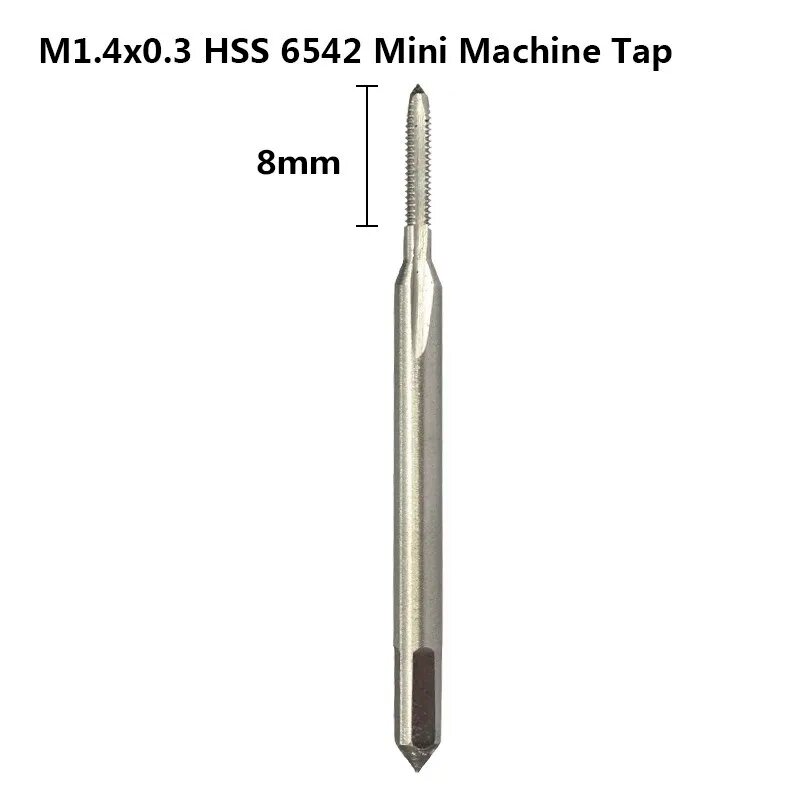 Мини-метчик M1.4x0.3 HSS 6542, 8 мм