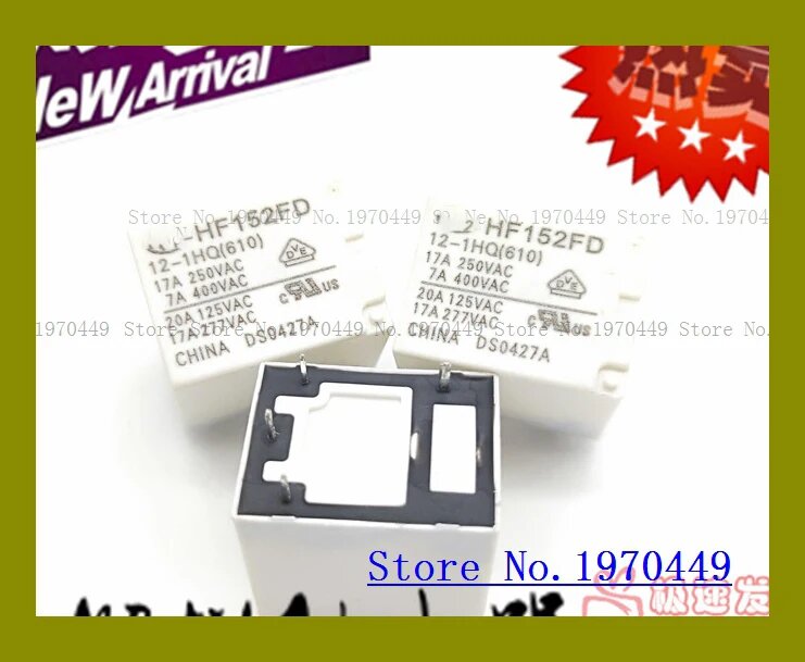Реле HF152FD 12-1HQ 12VDC 4 17A 12-1HST