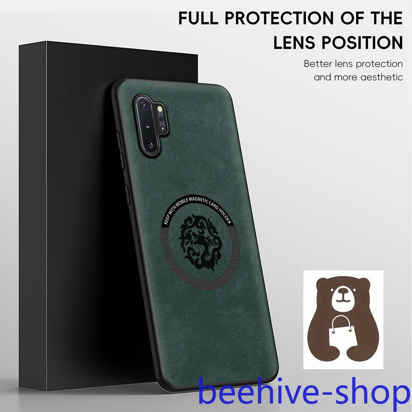 Чехол на Samsung Galaxy Note 10 Plus ( Самсунг Нот 10 Плюс) / Высококачественная кожа / Беспроводная зарядка