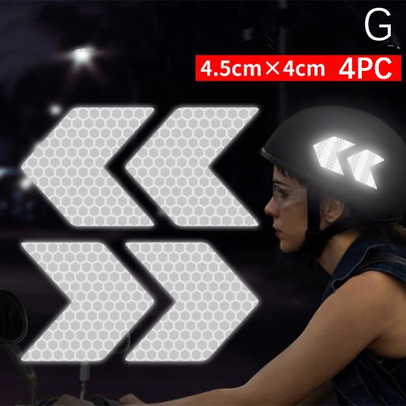 Наклейки на мотошлем, креативная наклейка на мотоциклетный шлем, ночной предупредительный Черный, G