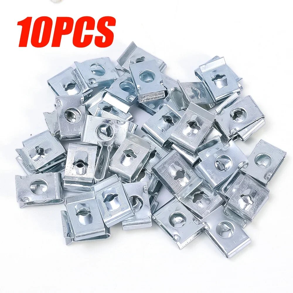 10 шт. комплект U-образных гаек из нержавеющей стали с зажимом для гайки с резьбой для автомобиля, мотоцикла, грузовика, бампера, автозастежка для крыла, зажим для защиты от ржавчины Tybe C