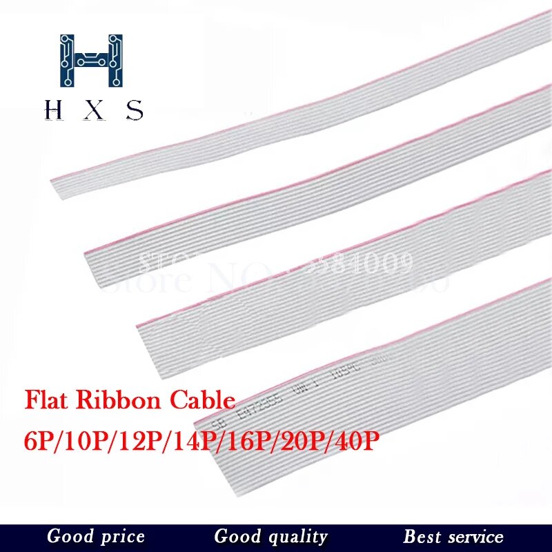 Плоский ленточный кабель 1.27 мм 6/8/10/16/20/40 Pin 28AWG 2Meter 8PIN