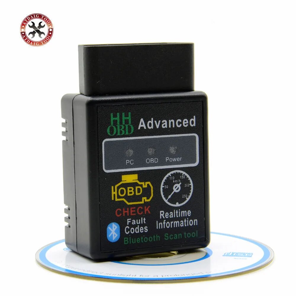 Диагностический сканер HH OBD ELM327, средство диагностики двигателя автомобиля с поддержкой OBD2, Bluetooth, CAN BUS, адаптер интерфейса для Android и ПК