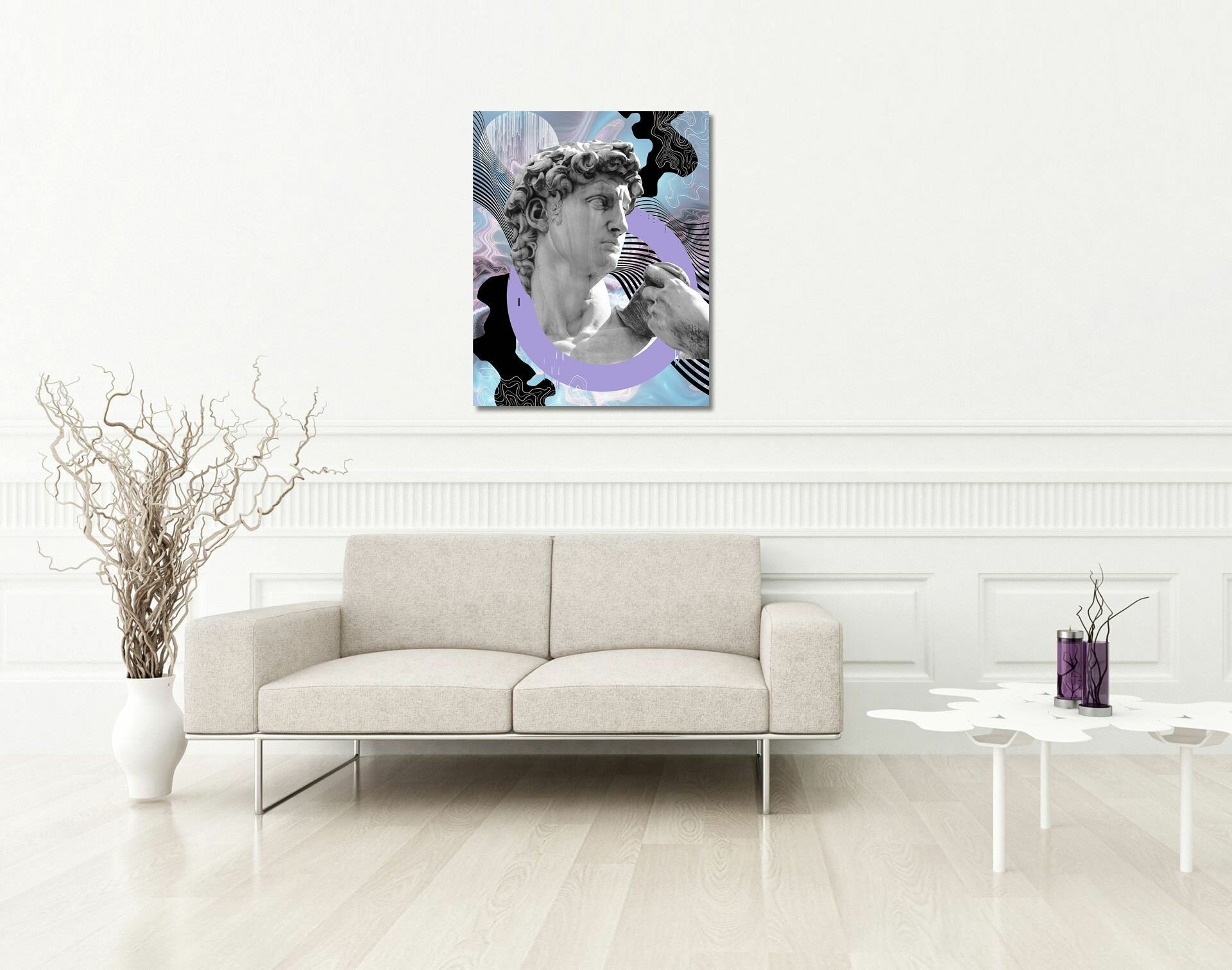 Картина интерьерная Статуя Давида Современная картина 50-60