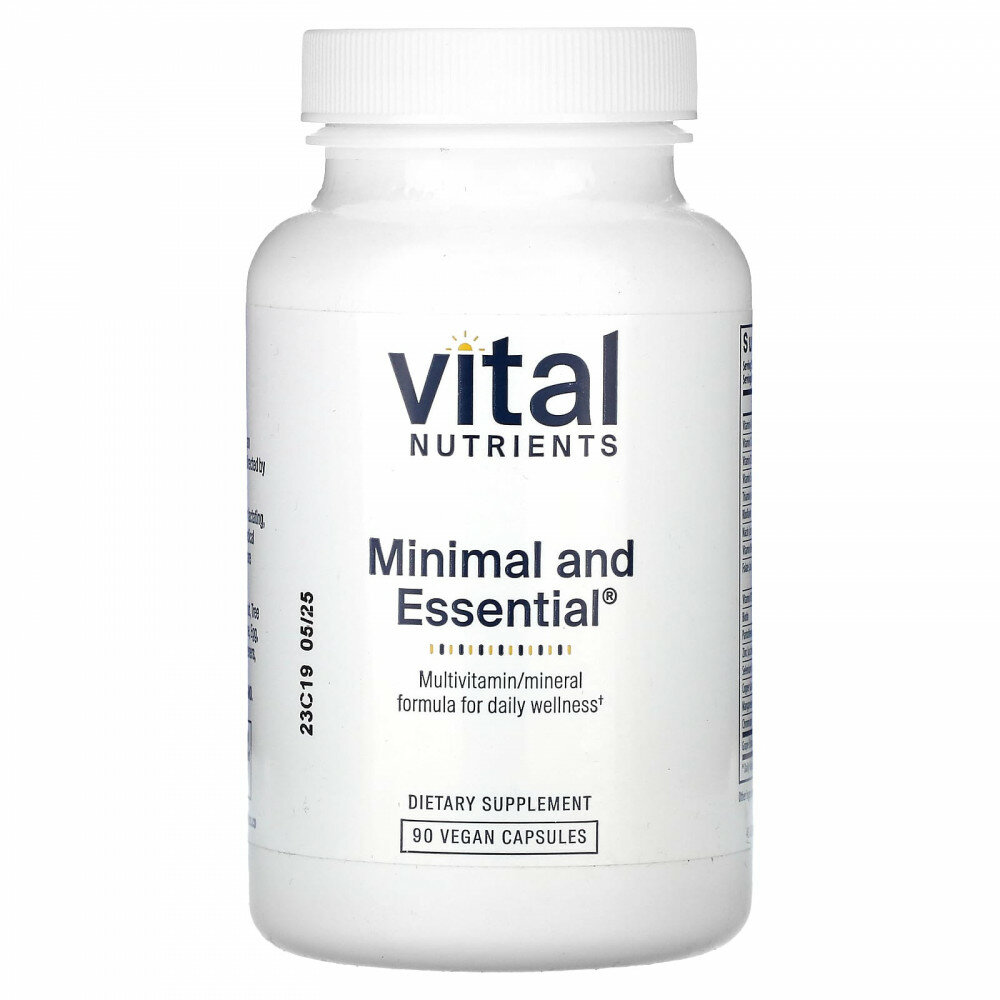 Vital Nutrients, Минимальное и незаменимое, 90 веганских капсул