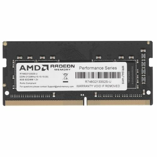 Модуль памяти AMD DDR4 8 ГБ R748G2133S2S-U