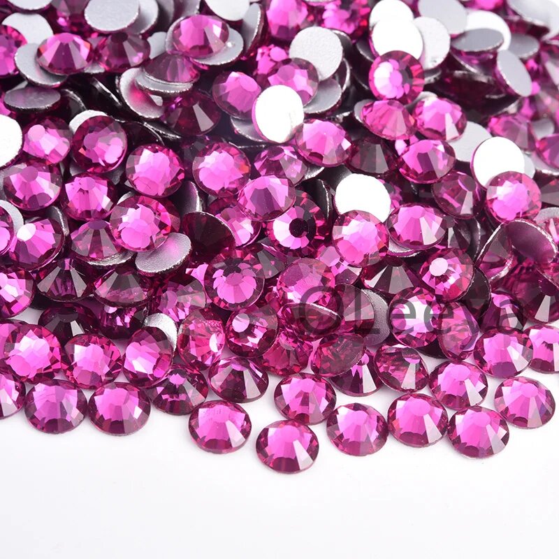 Стразы стеклянные фиолетовые fuchsia SS6-1440pcs