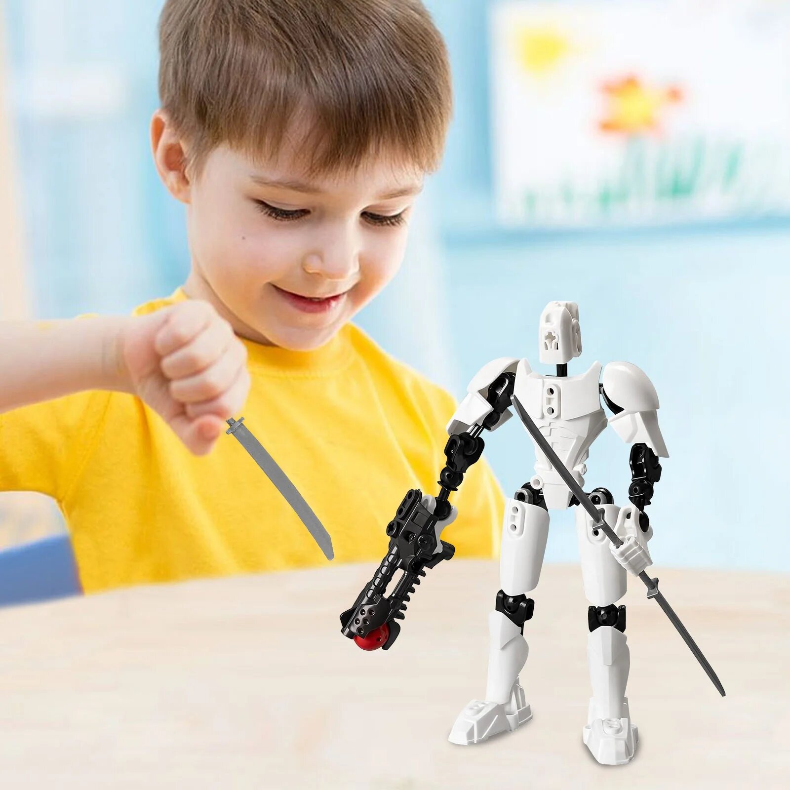 (Сборка завершена) Набор из 6 фигурок T13, напечатанная на 3D-принтере фигурка T13 (6 цветов, оранжевый)