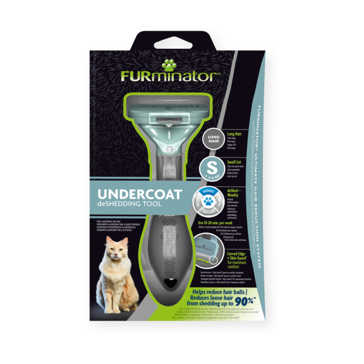 Фурминатор FURminator S для маленьких кошек c длинной шерстью