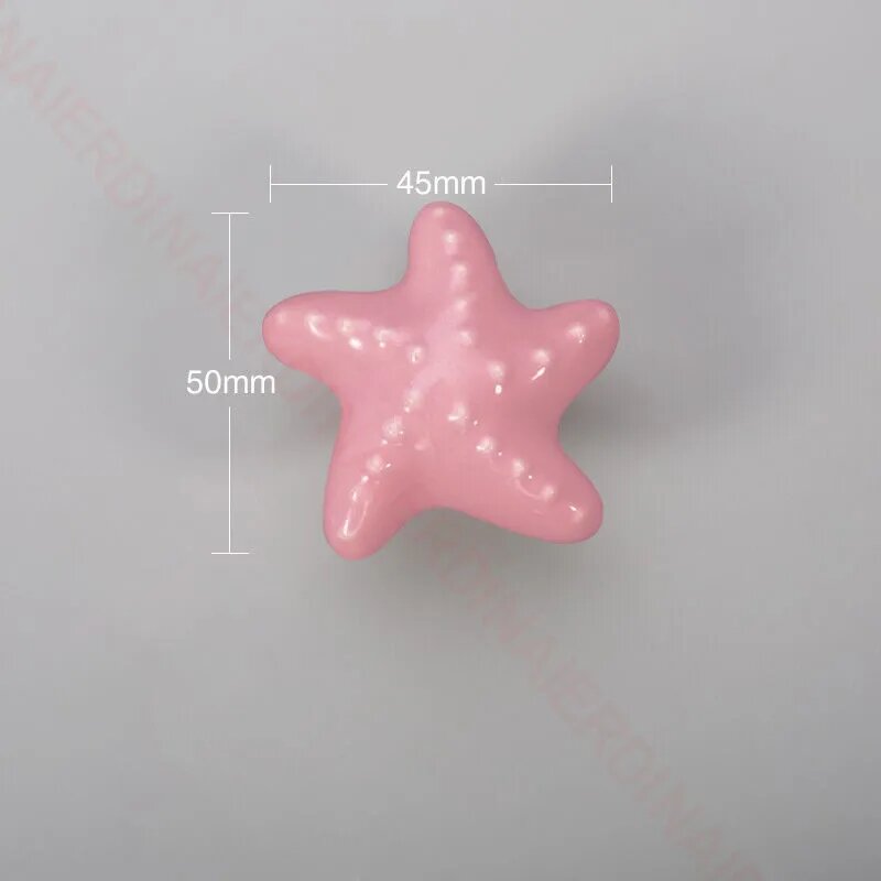 NAIERDI керамические ручки для шкафа star fish-pink