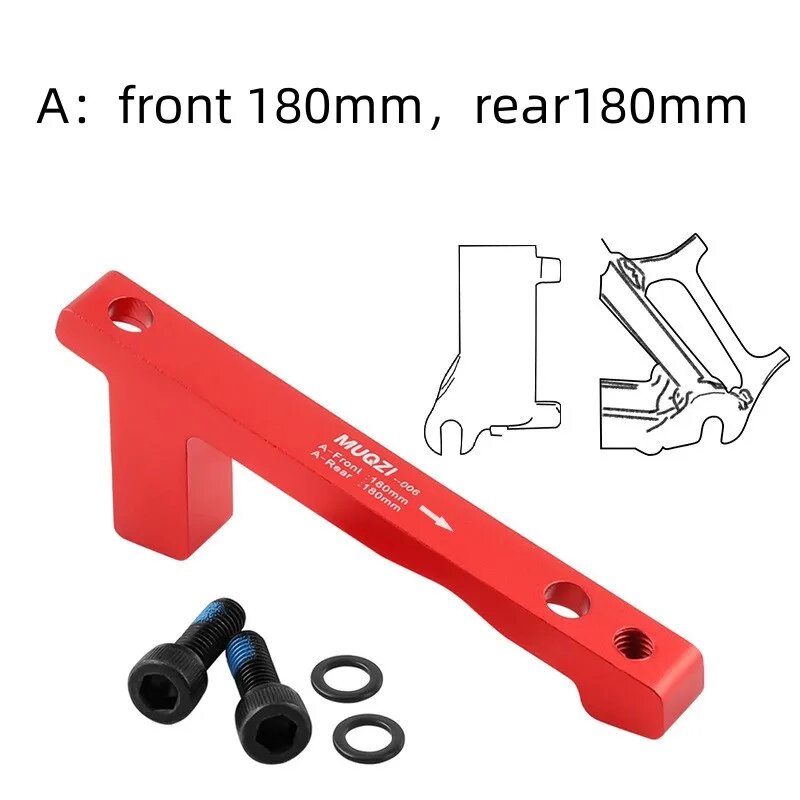 Адаптер дискового тормоза MEROCA ZT18 для ротора 140-203 мм Красный, ZT-1 red