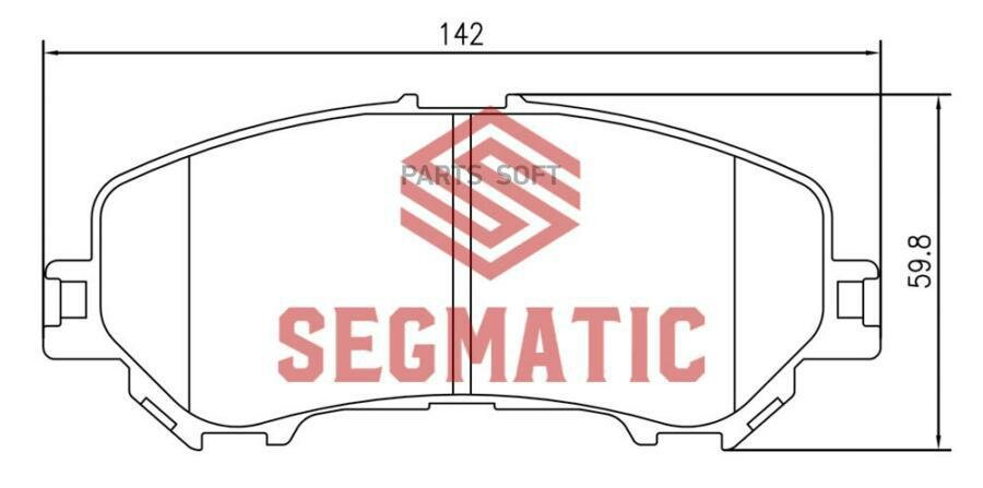 SGBP2578 SEGMATIC Колодка торм диск пер Nissan Qashqai 2.0 2014-, Nissan X-Trail 2.0 2014-, Nissan Qashqai 2.0 2015-
