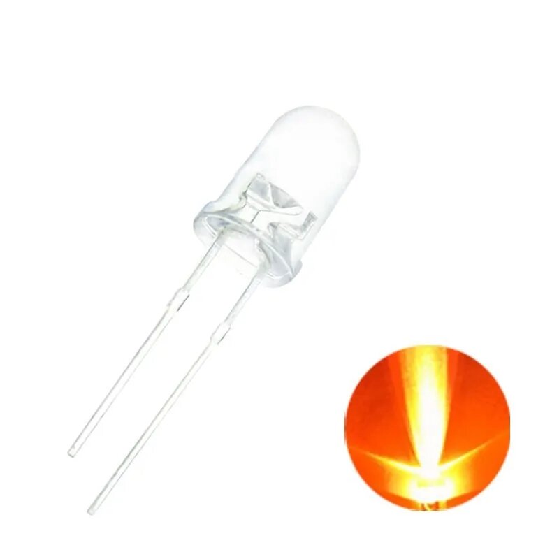 5 мм светодиоды SZFYDOSH набор из 100 штук Оранжевый