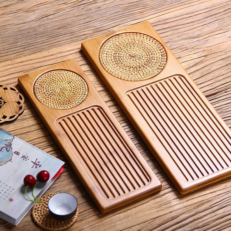 Чабань-чайная доска, Бамбуковый материал, свободный коврик из ротанга