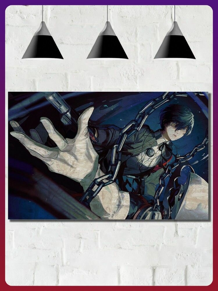 Картина интерьерная на рельефной доске Игры Persona (Персона, симулятор, школа, Япония, PS, Xbox, PC, Switch) - 62412206