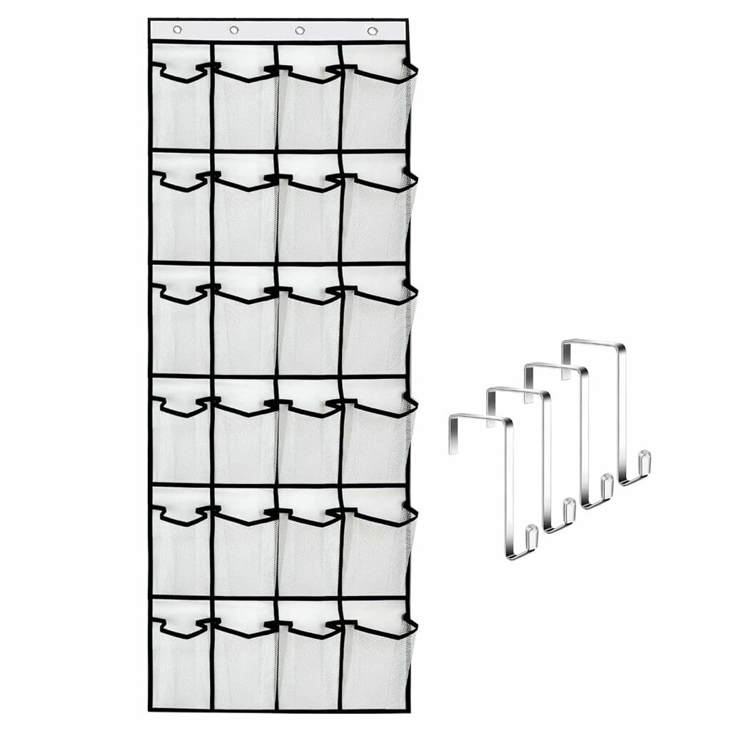 Дверной органайзер для обуви с 24 большими карманами, настенная сумка обуви, практичные принадлежности организации дома