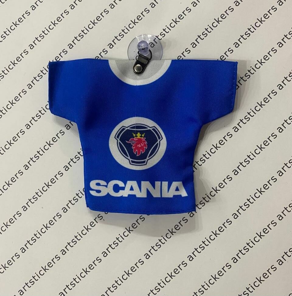 Вымпел футболка SCANIA, размер 14х17см, двусторонний на присоске, ткань, аксессуар для авто