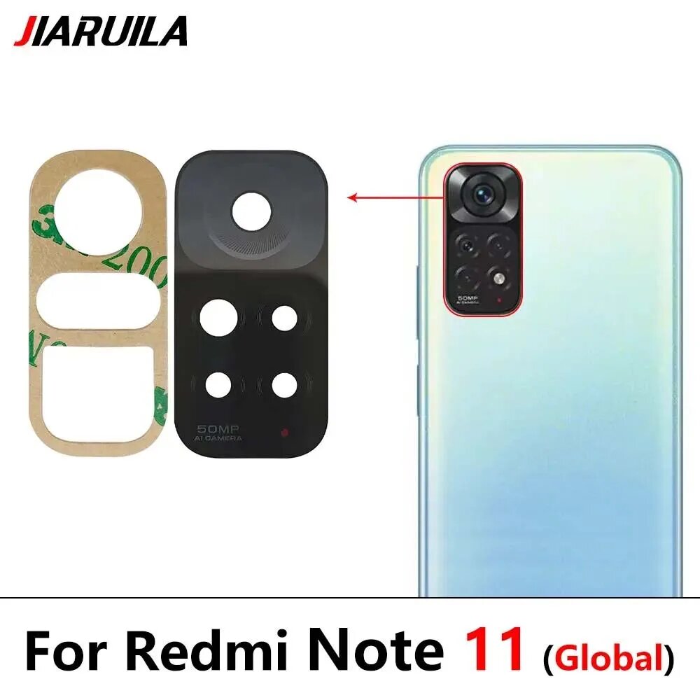 Новый стеклянный объектив задней камеры для Redmi Note 11 Note 11, глобальный 11s 11T 5G, Note 11