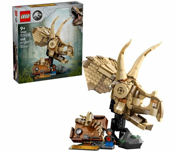 Конструктор LEGO Jurassic World 76969 Окаменелости динозавров: череп трицератопса (Lego 76969)