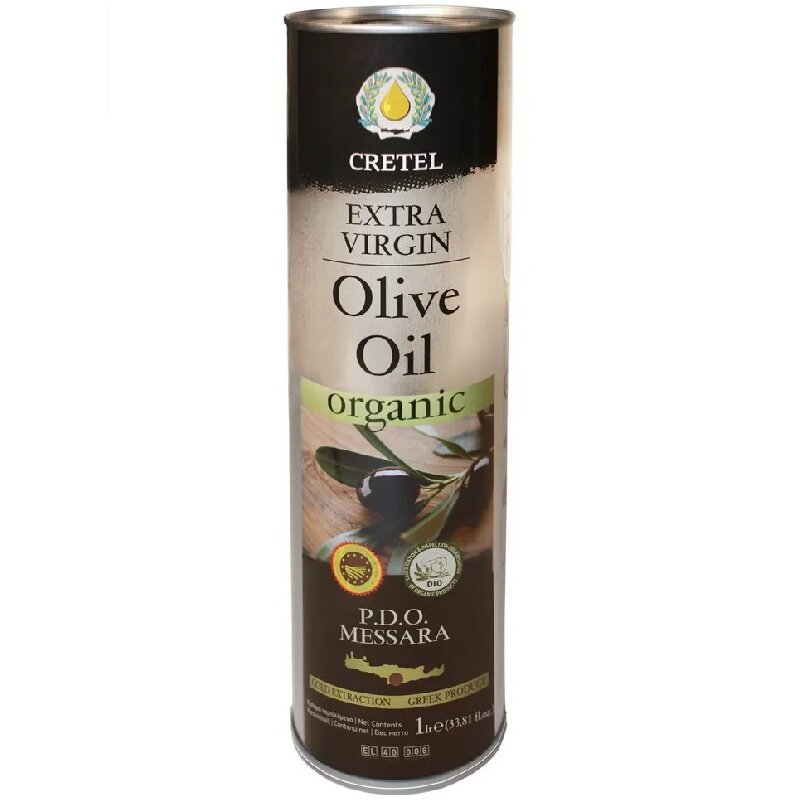 Масло СRETEL оливковое ORGANIC EVOO AC 0,3-0,6 /жесть/ 1000мл