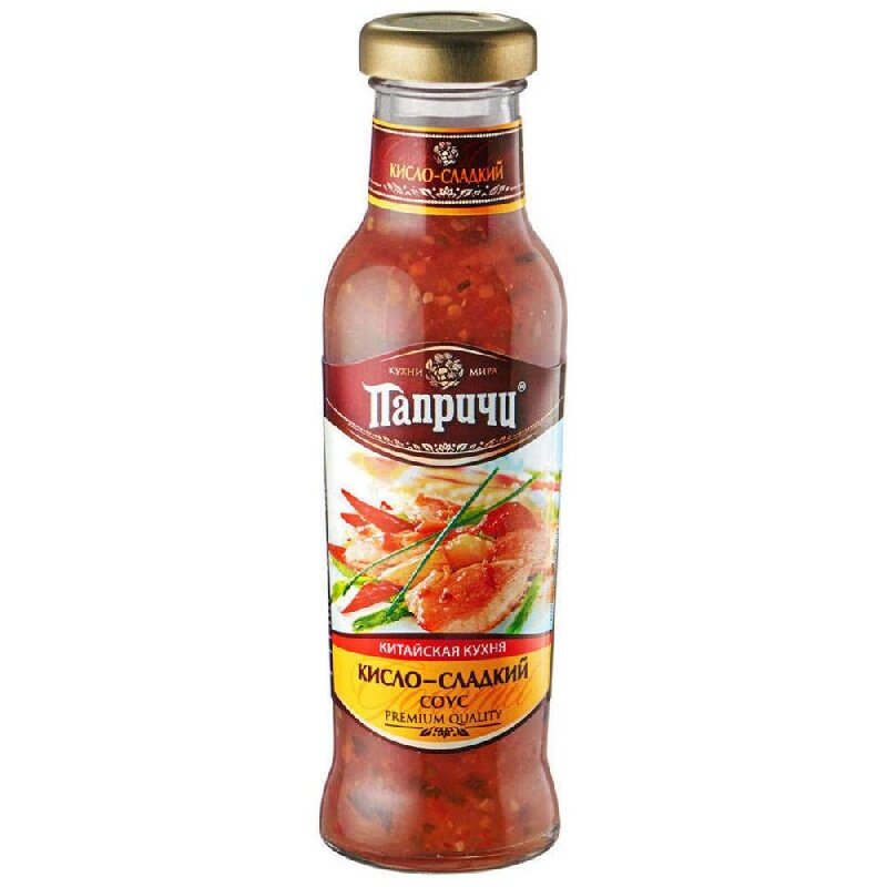 Соус папричи Китайская кухня Кисло-сладкий /стекло/ 320г