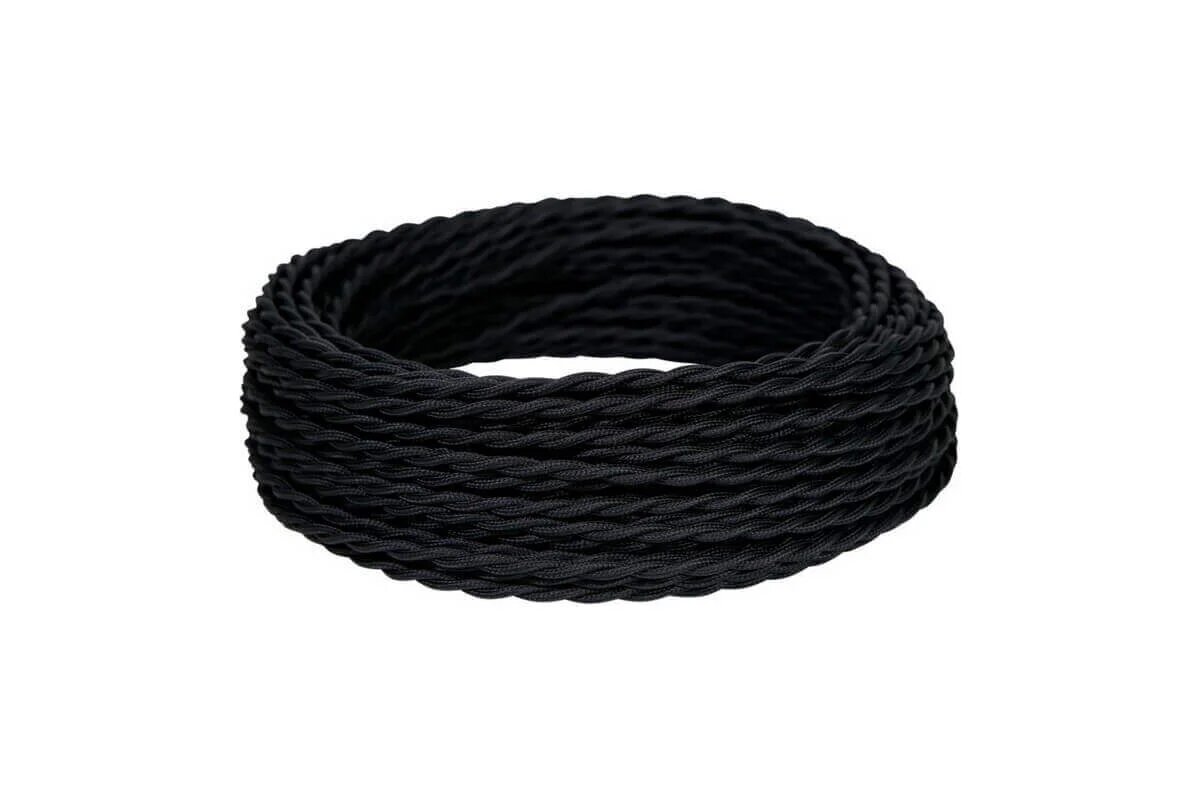 Мезонинъ Провод монтажный витой ПВХ 2x2,5мм, цвет - черный (бухта 5м) GE70102-05