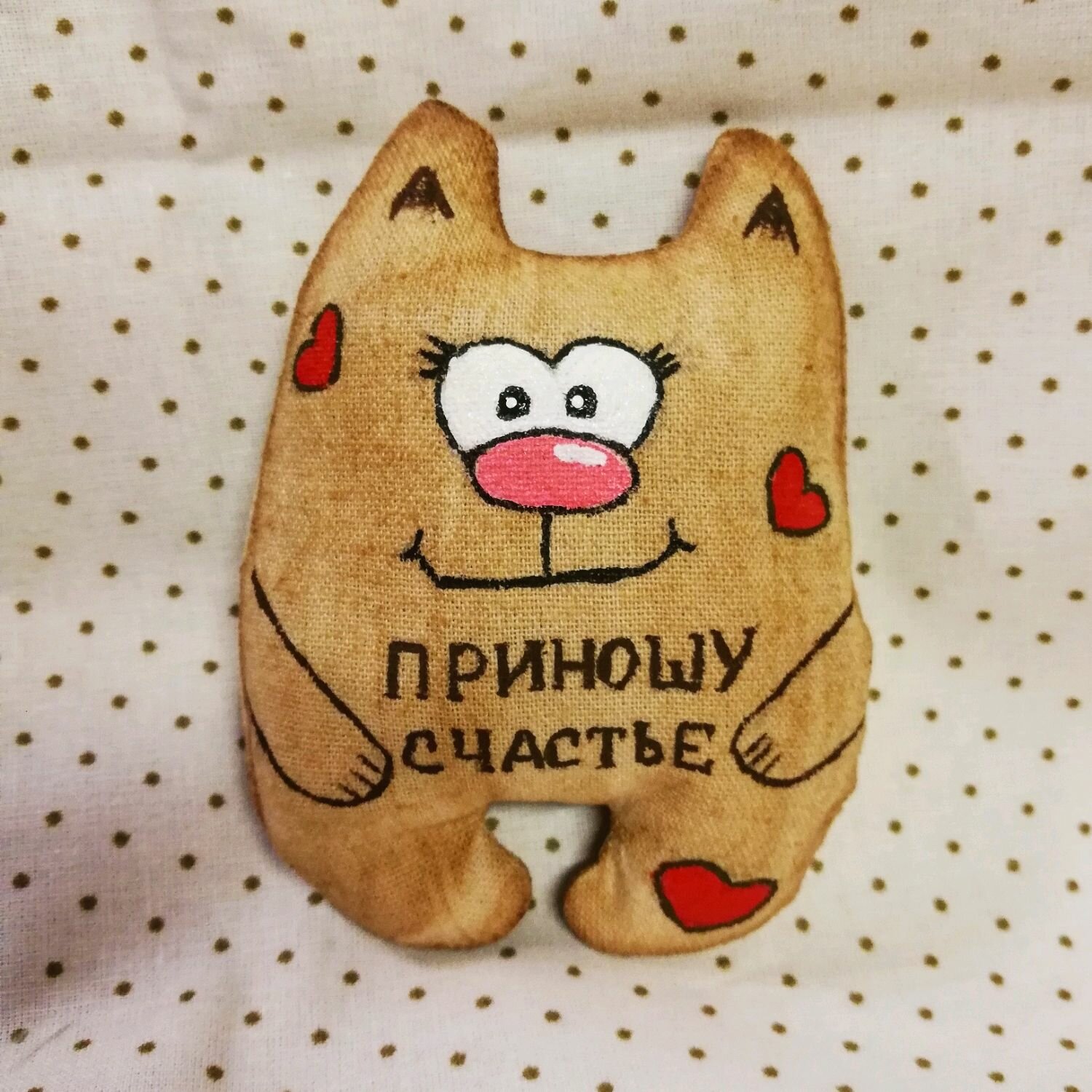 Ароматическое саше с ароматом кофе и ванили. Кот Ручная работа. Для дома и автомобиля.