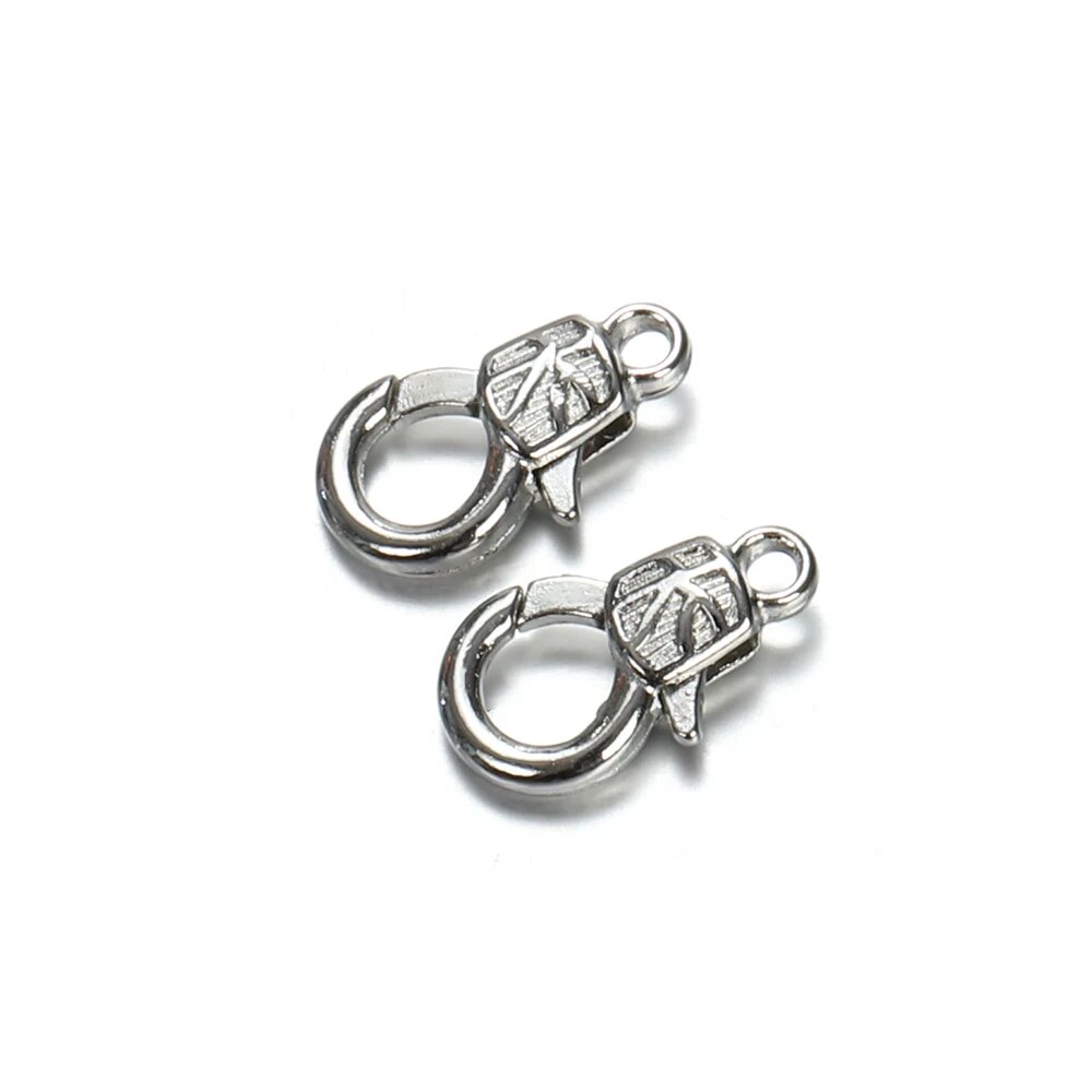 Металлические застежки-лобстеры 16 мм, 30 шт Steel Color