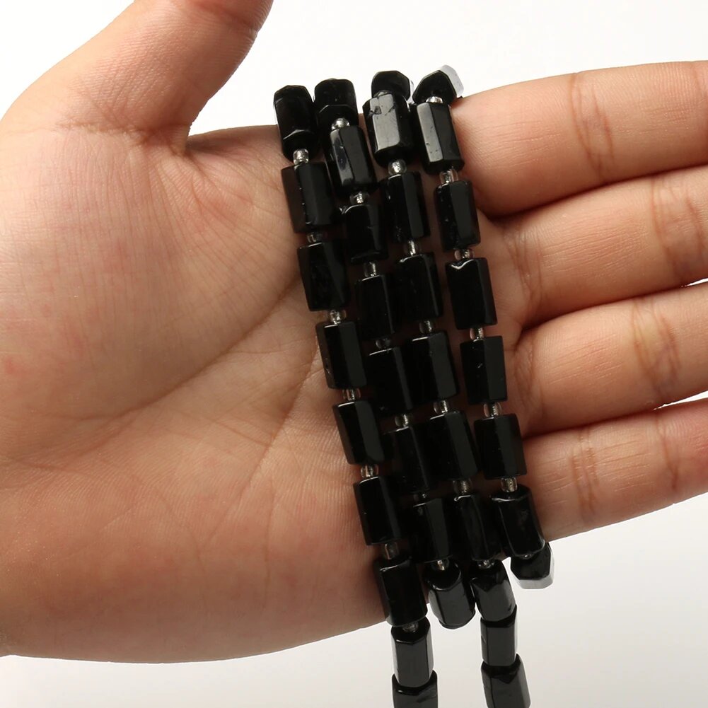 Черный турмалин, бусины, NPCXSZ Черный, black Tourmaline