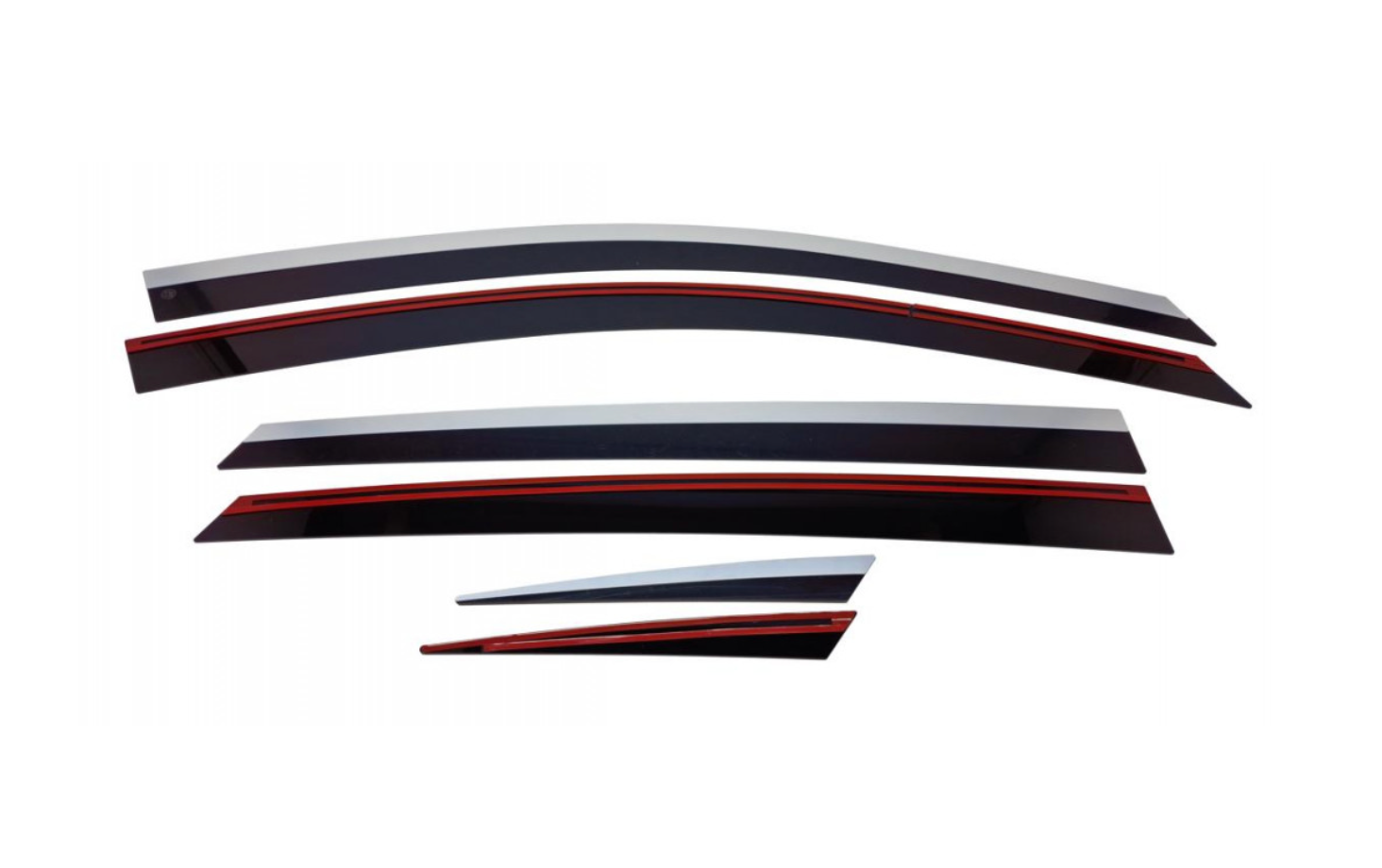 Дефлекторы 2D для CHANGAN UNI-V 2021- (I), 6шт, укороченные