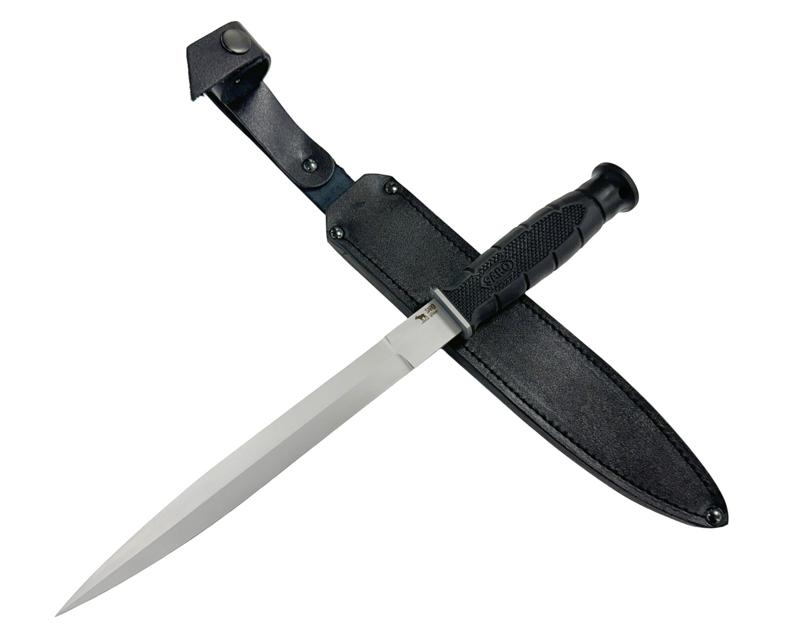 Нож Страйт, AUS-6, резина, Saro