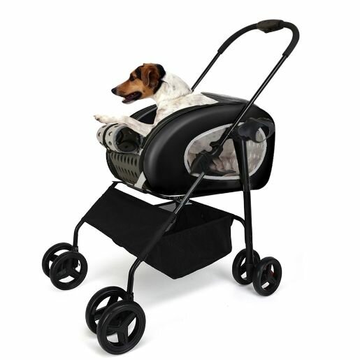 Коляска прогулочная для собак и кошек Bheka, для мелких и средних пород(до 20 кг), складной, 4 в 1 (сумка, рюкзак, тележка , Футляр для тележки)
