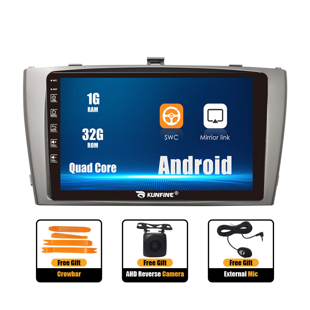 Навигатор автомобильный, для Toyota Aiyunsi, 9 дюймов, Android, GPS, 1+32G