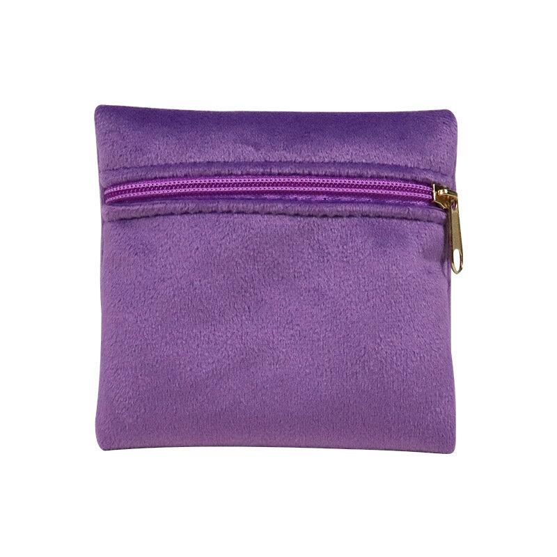 Сумка для хранения ювелирных изделий Xinhengxiang, фланель, на молнии, 10x10 см