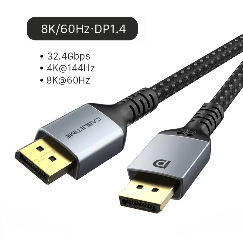 DisplayPort 1.4 кабель CABLETIME 1m, 8K/60Hz