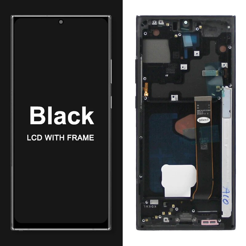 6,8 '120 Гц OLED для Samsung Note 20 Ultra SM-N986B N985 N985F N986N ЖК-дисплей с Black With Frame