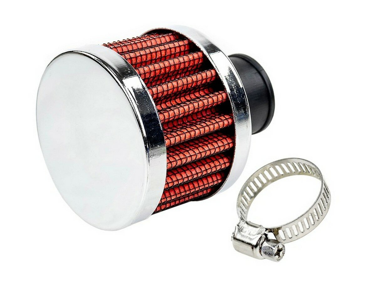 Фильтр нулевого сопротивления на сапун красный Sal-Man ВАЗ 2101-2115, Гранта, Калина, Приора, Легенд, Шеви Нива инжектор