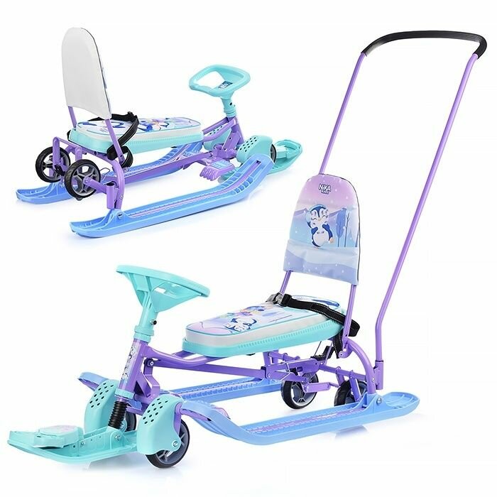 Снегокат Nika "Тимка спорт 6", с пингвинятами (ТС6 П)