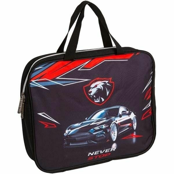 Папка на молнии deVENTE А4 36х28х8 см, карман с ручками увеличенной длины 28 см, окно и именная карточка для подписи (8057415)