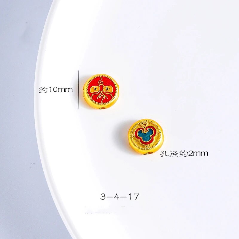 Золотые бусины TIANTWO для изготовления украшений 3-4-17