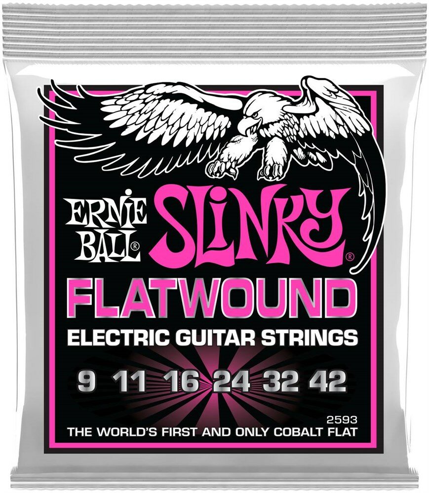 ERNIE BALL 2593 Slinky Flatwound Super 9-42 - Струны для электрогитары