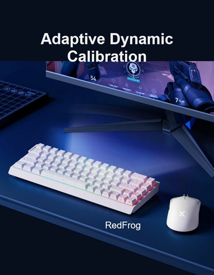 Клавиатура MCHOSE Ace 68, Esports, Ice Rhino Magnetic Switch, SP, Rose Red