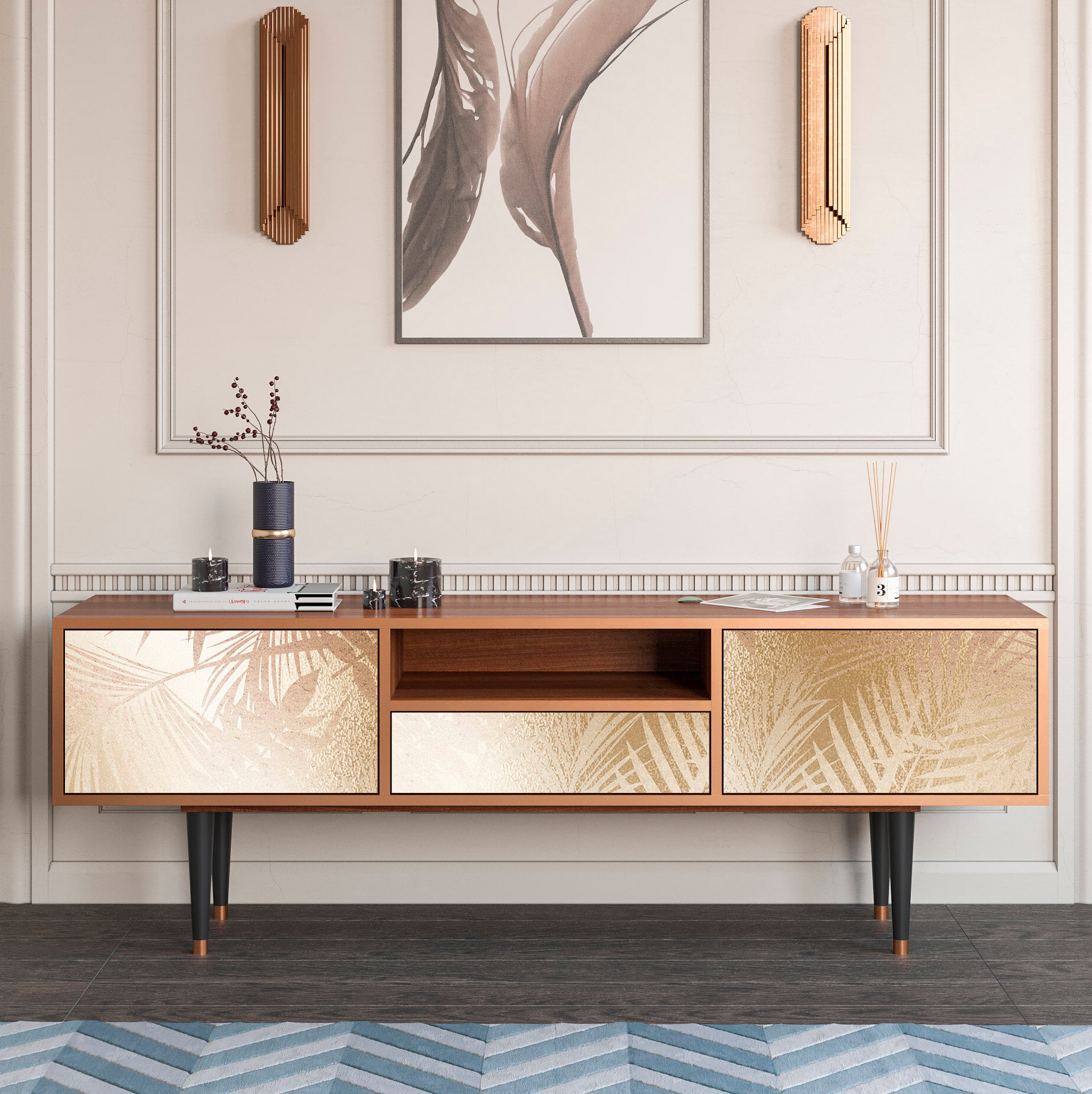 ТВ-Тумба - STORYZ - T6 Plant of the Dessert, Размер - 170 x 69 x 41 см, Цвет корпуса - , Орех