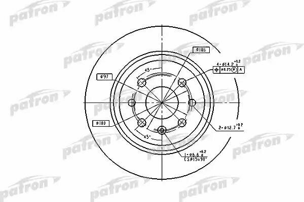 Диск тормозной задн OPEL: VECTRA B 95-02, VECTRA B хечбэк 95-03, VECTRA B универсал 96-03
