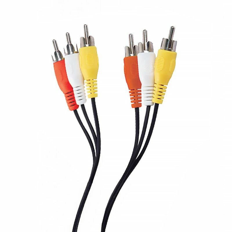 AV-кабель для подключения к ТВ (3RCA-3RCA) (тюльпаны)