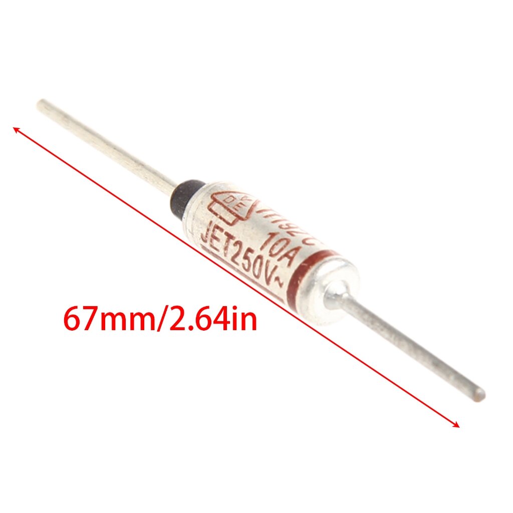 Мини-термопредохранитель 10 А, 250 В, 192 C, Серебро