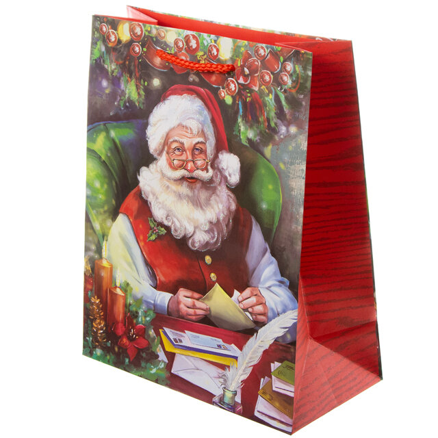 Подарочный пакет Волшебник Санта с письмами 25*20 см, Due Esse Christmas (Ду Эссе Кристмас), (V3-1803)V1-1903-1