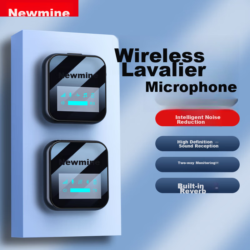 Newman MC89 Wireless Lavalier Microphone, Mobile Phone Live Streaming Recording, Small Bee Receiver, Outdoor Short Video Karaoke, Professional Noise Reduction Wireless Microphone, One-To Charging Case Version