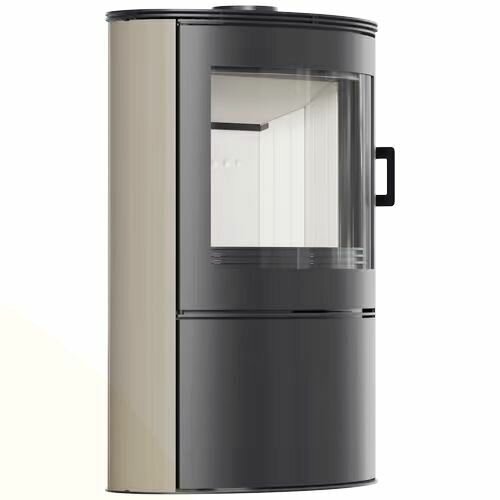 Печь дровяная Kratki KOZA/AB/S/2/KAFEL/KREM, сталь, коричневый, 76,1x105,2x46 см.