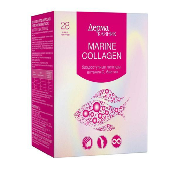 Дермаклиник Коллаген морской пептиды пор. д/р-ра внутр саше-пакет 1,6г N28 (бад)